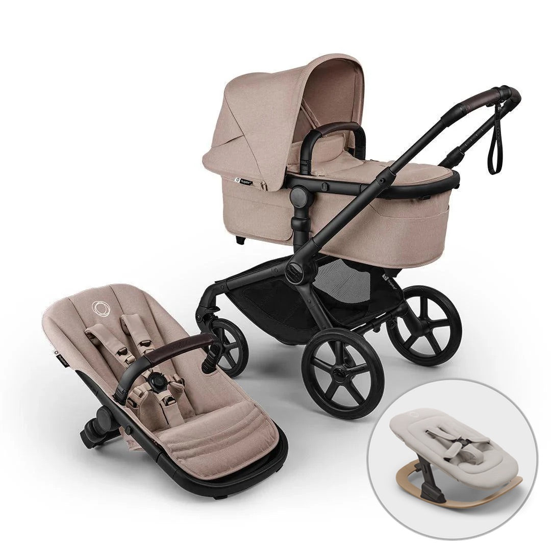 Bugaboo Fox 5 Renew Complete + FREE Newborn Rocker - Desert Taupe Mela ...